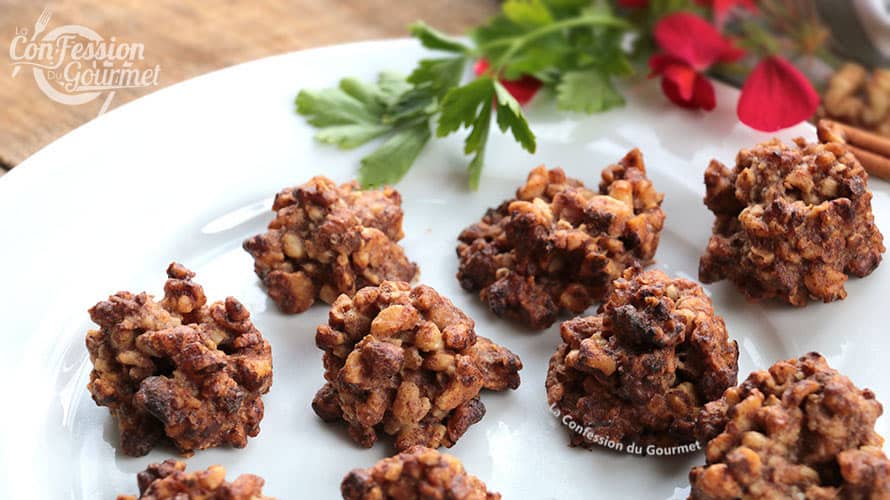 Rochers aux noix de Grenoble • La Confession du Gourmet