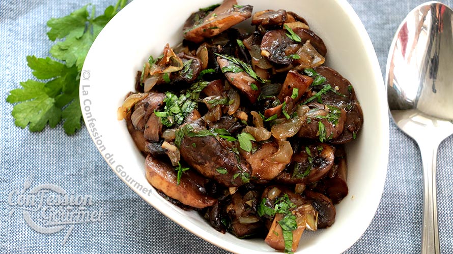 Champignons sautés au vinaigre balsamique et au persil • La Confession ...